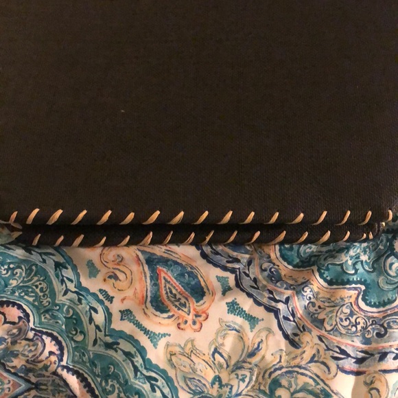MSC | Bags | Large Msc Black Linen Tote Bag With Stitching Nwt | Poshmark